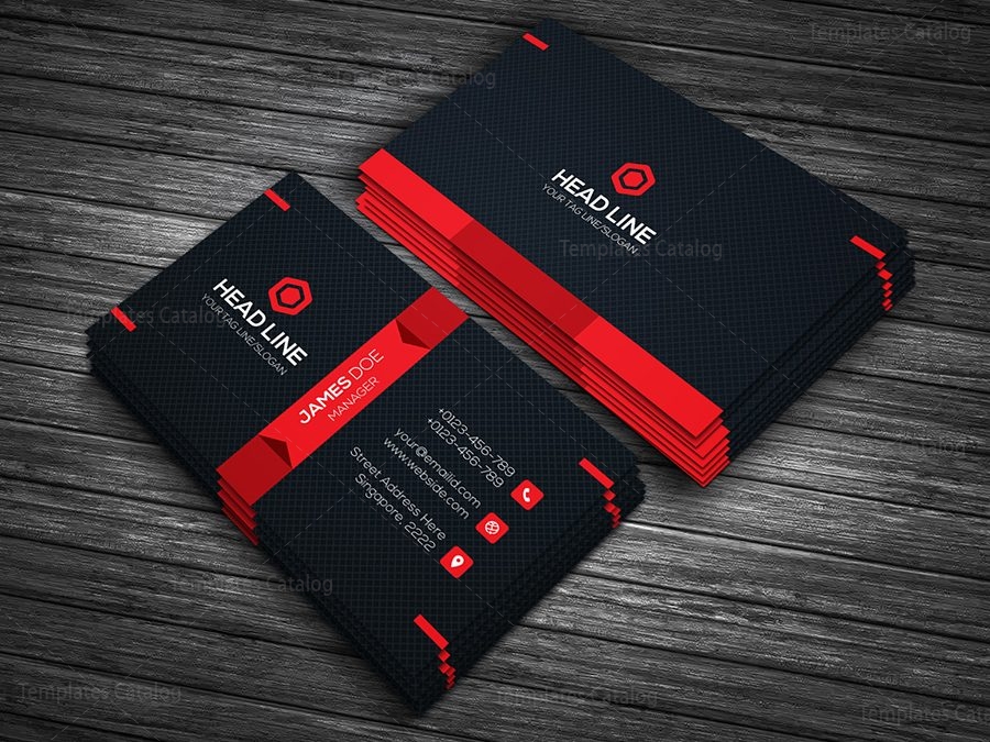Premium Business Card Template 000090 Template Catalog
