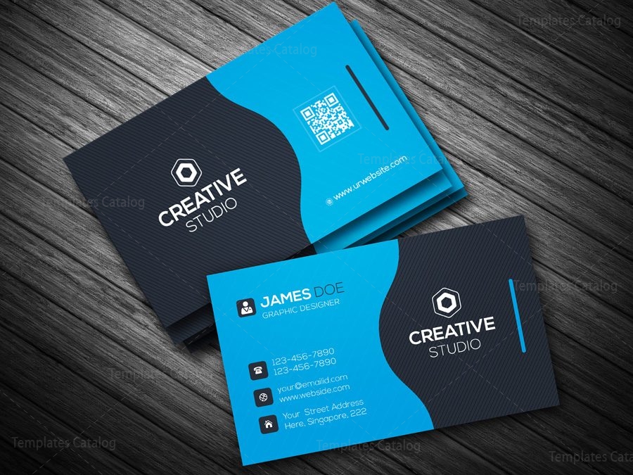 Business Card Template In EPS Format 000088 Template Catalog