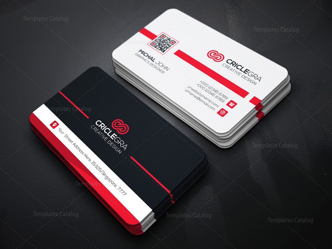 QR Code Business Card Template 000151 Template Catalog