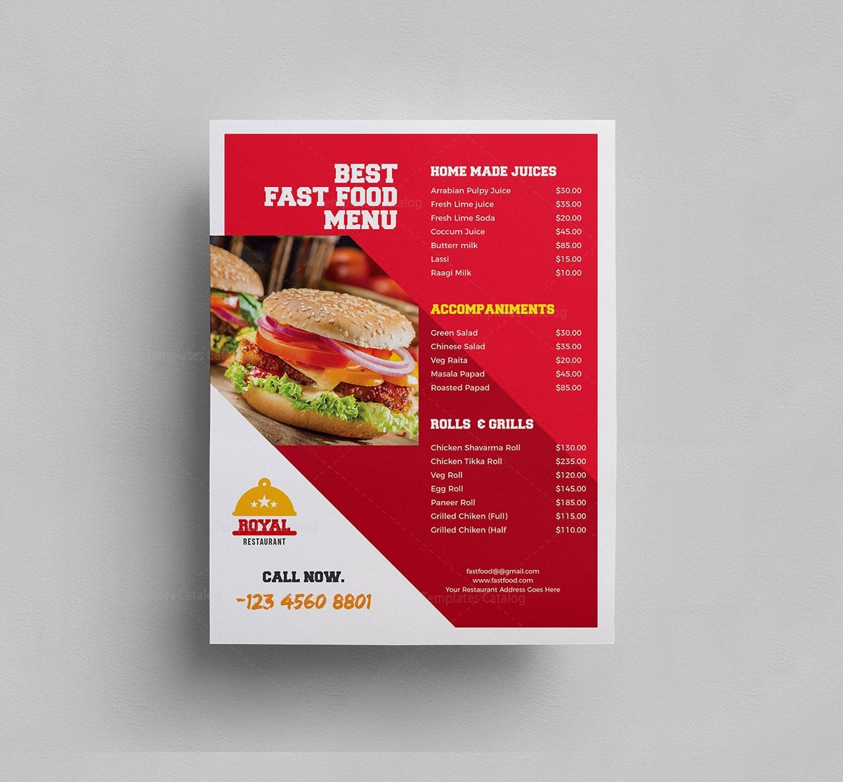 Fast Food Cafe Menu Template 000300 Template Catalog