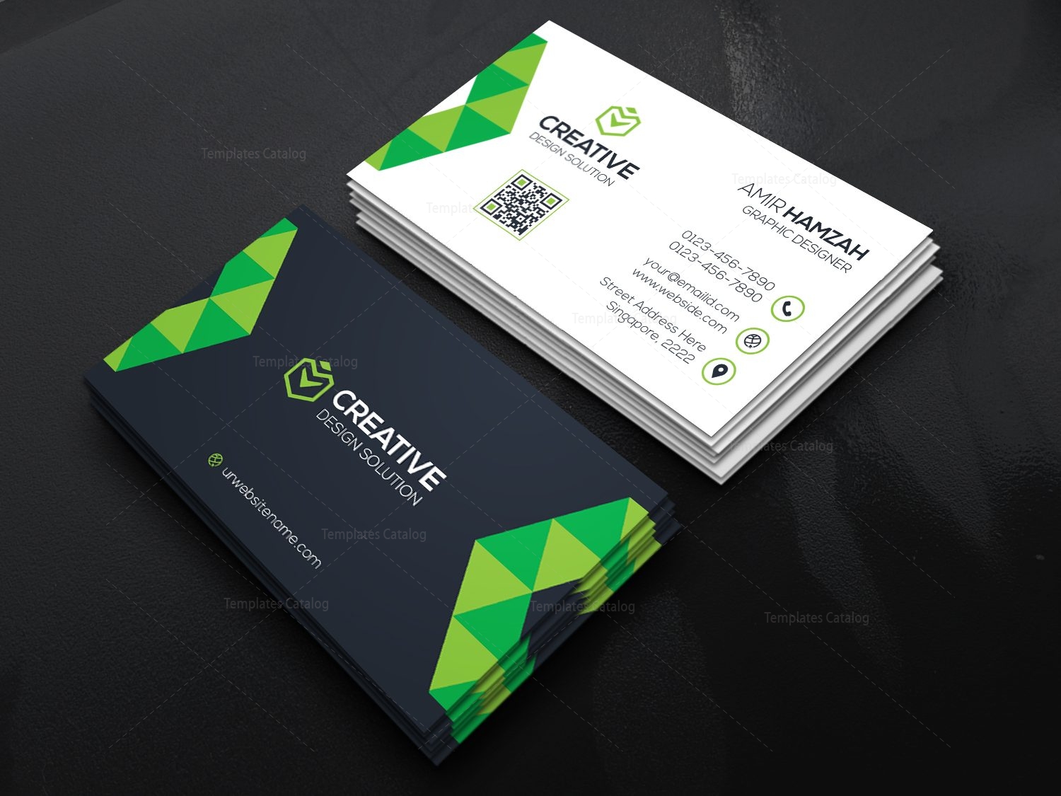 Creative Business Card Design 000469 Template Catalog