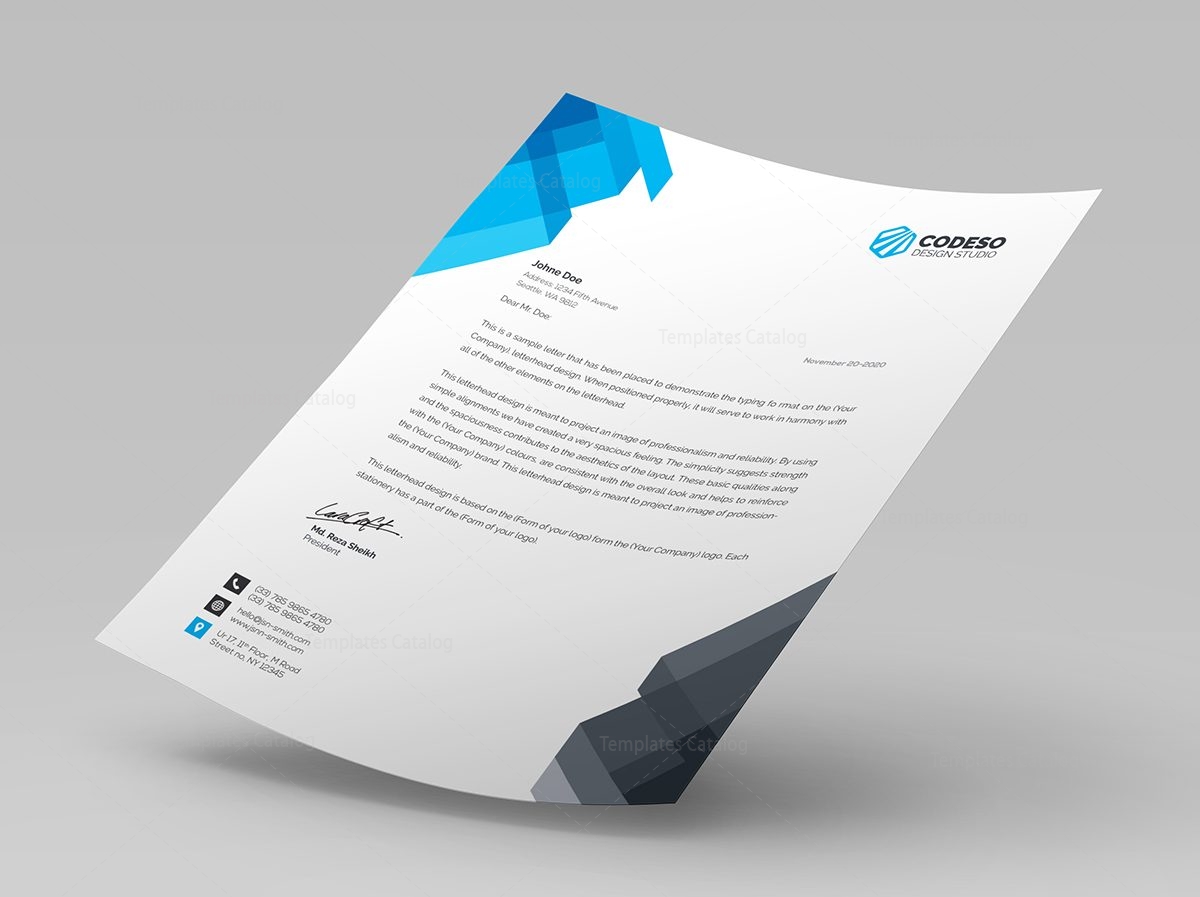 Print Ready Letterhead Template 1 - Template Catalog