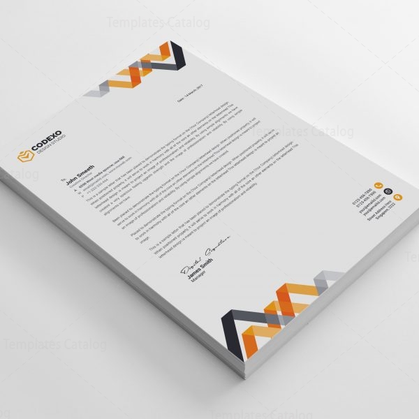 Chevron Professional Corporate Letterhead Template 000902 - Template ...