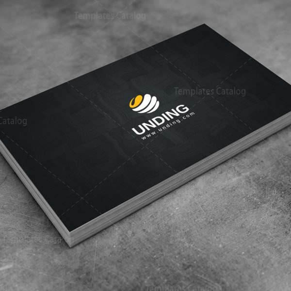 Dark Minimalist Corporate Business Card Template 000943 - Template Catalog