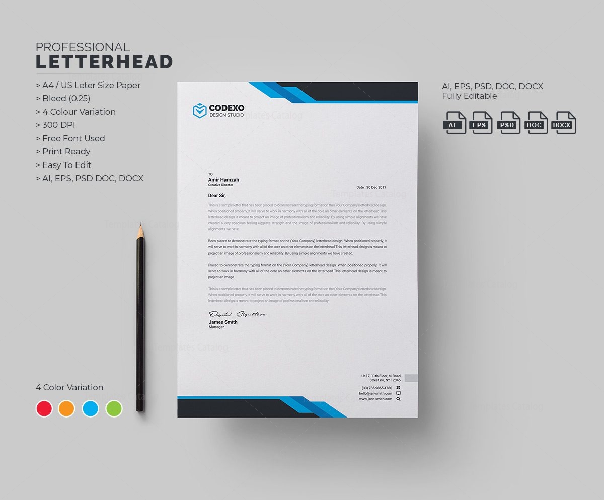 Samurai Professional Corporate Letterhead Template 000906 Template Samurai Professional Corporate Letterhead Template 000906 Template