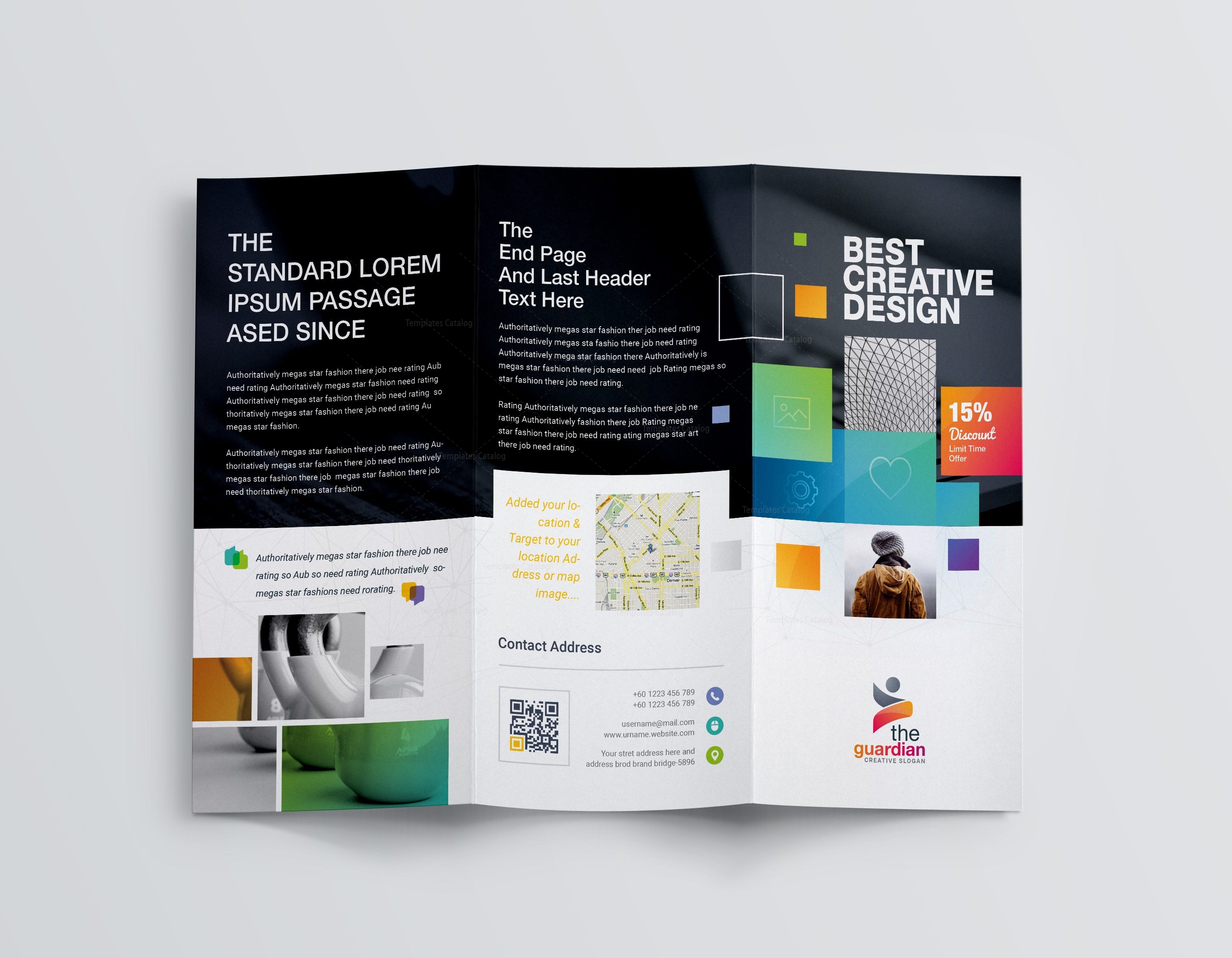 Best Creative Corporate Tri Fold Brochure Template 001211 Template 