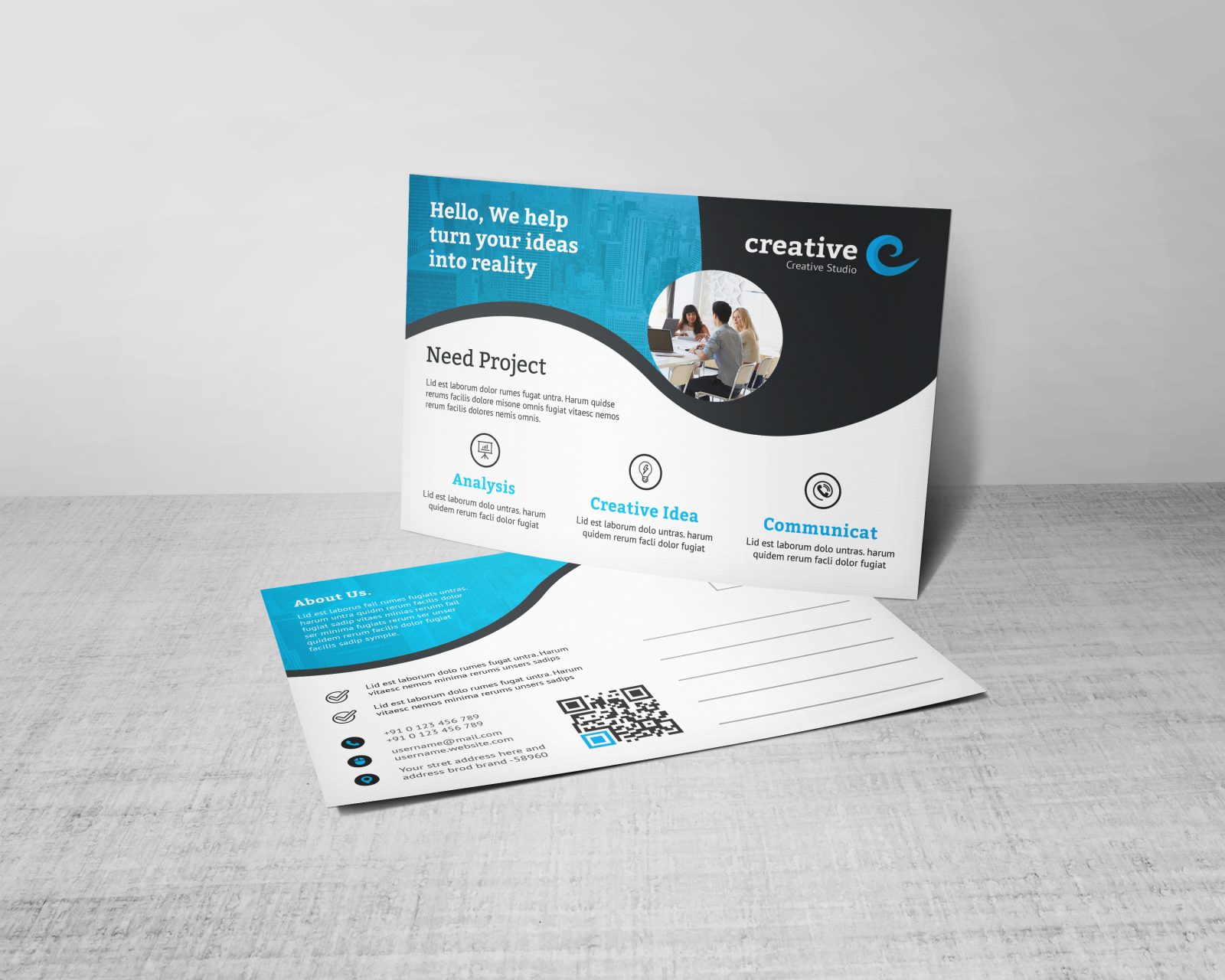 Creative Corporate Postcard Design Template 001553 Template Catalog