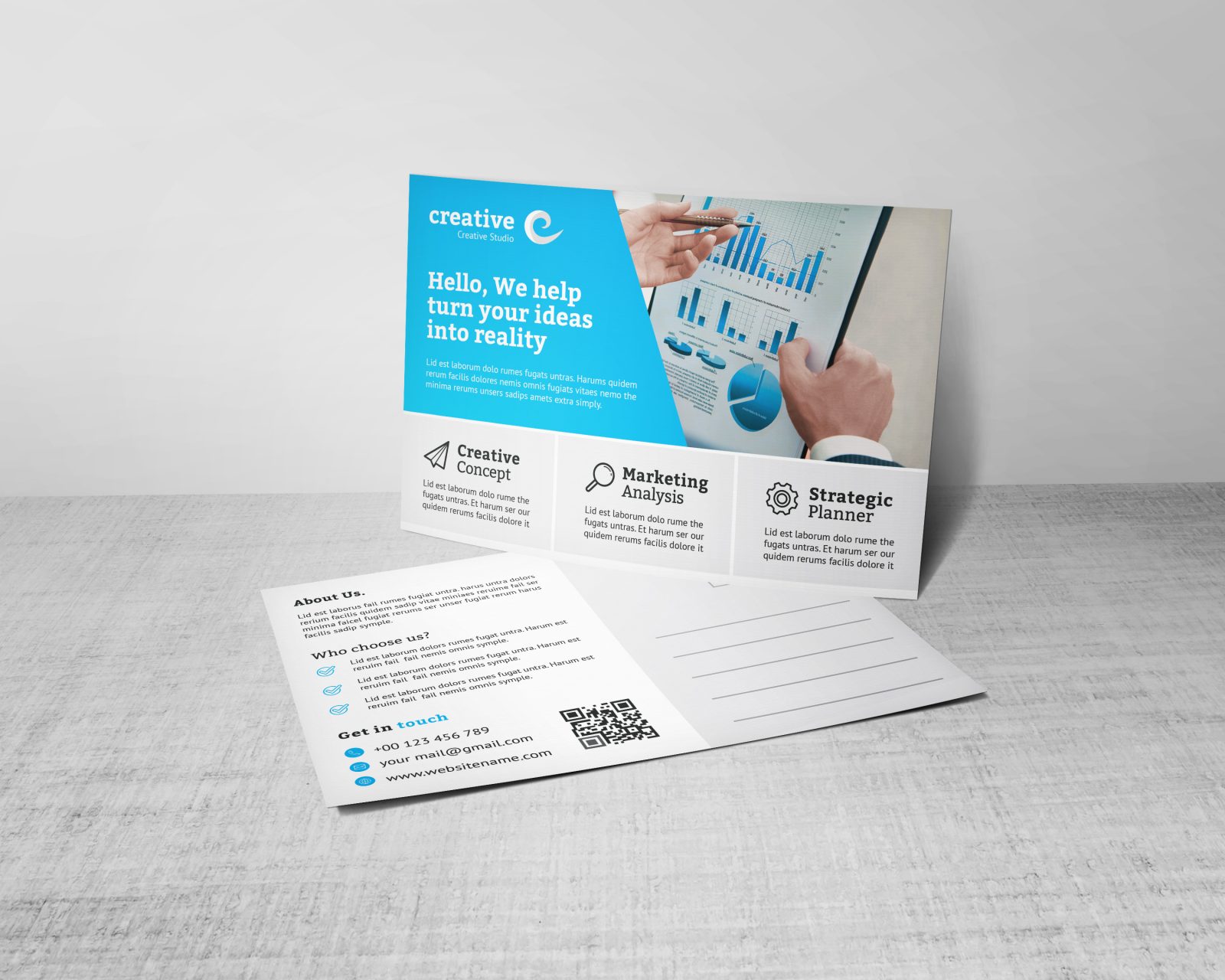 Modern postcard - powenenglish