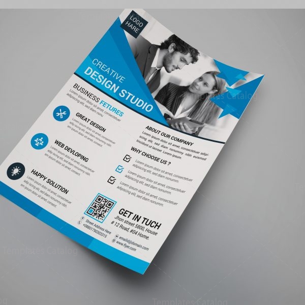 Azure Creative Business Flyer Design Template 002020 - Template Catalog