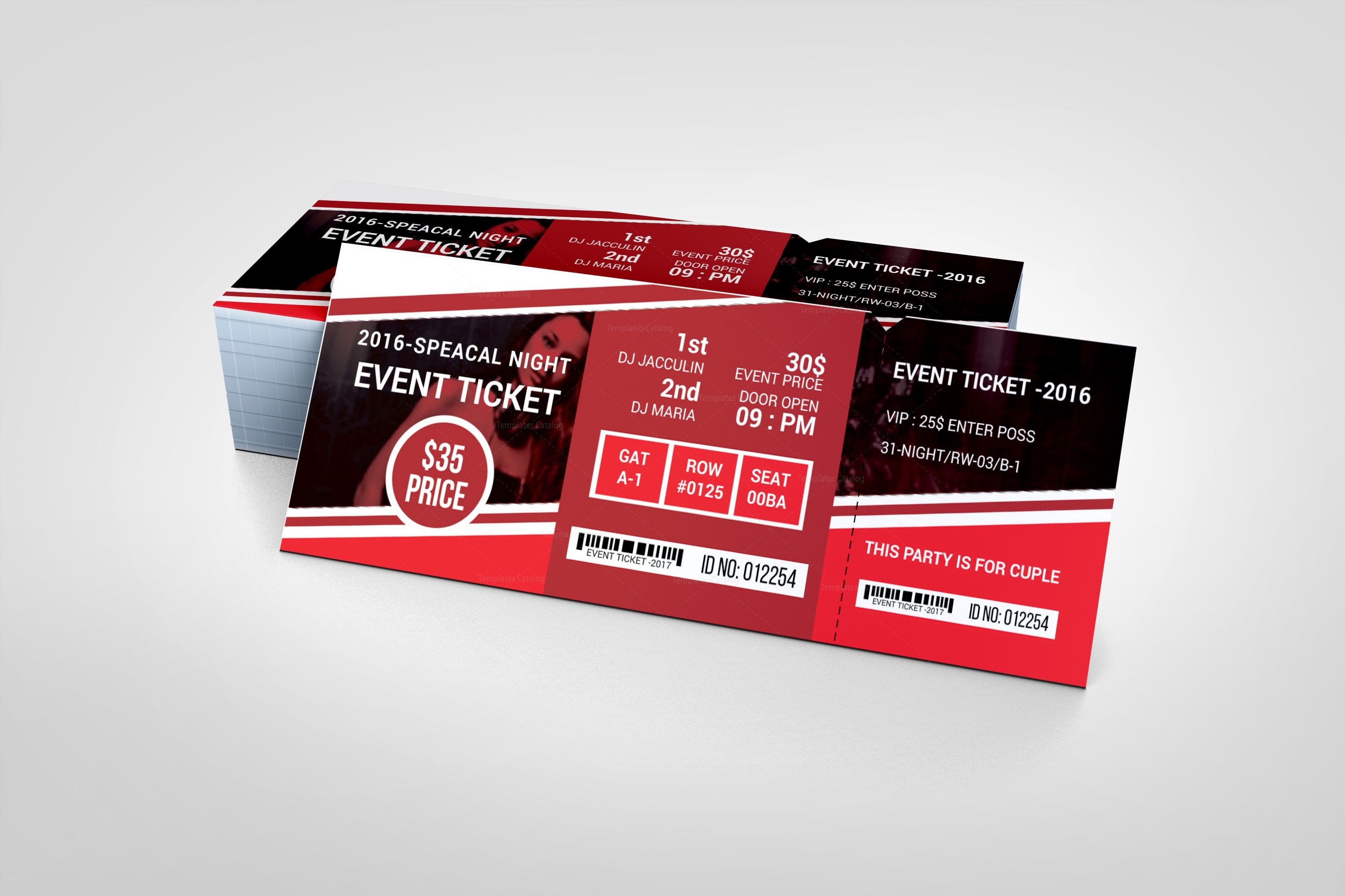 Creative Concert Event Ticket Design Template 001978 Template Catalog