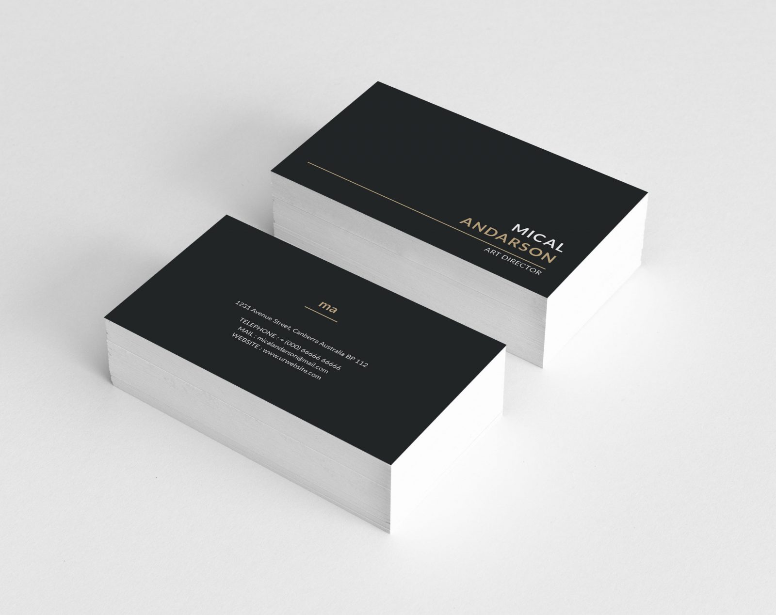 Basic Visit Card Templates 002903 - Template Catalog