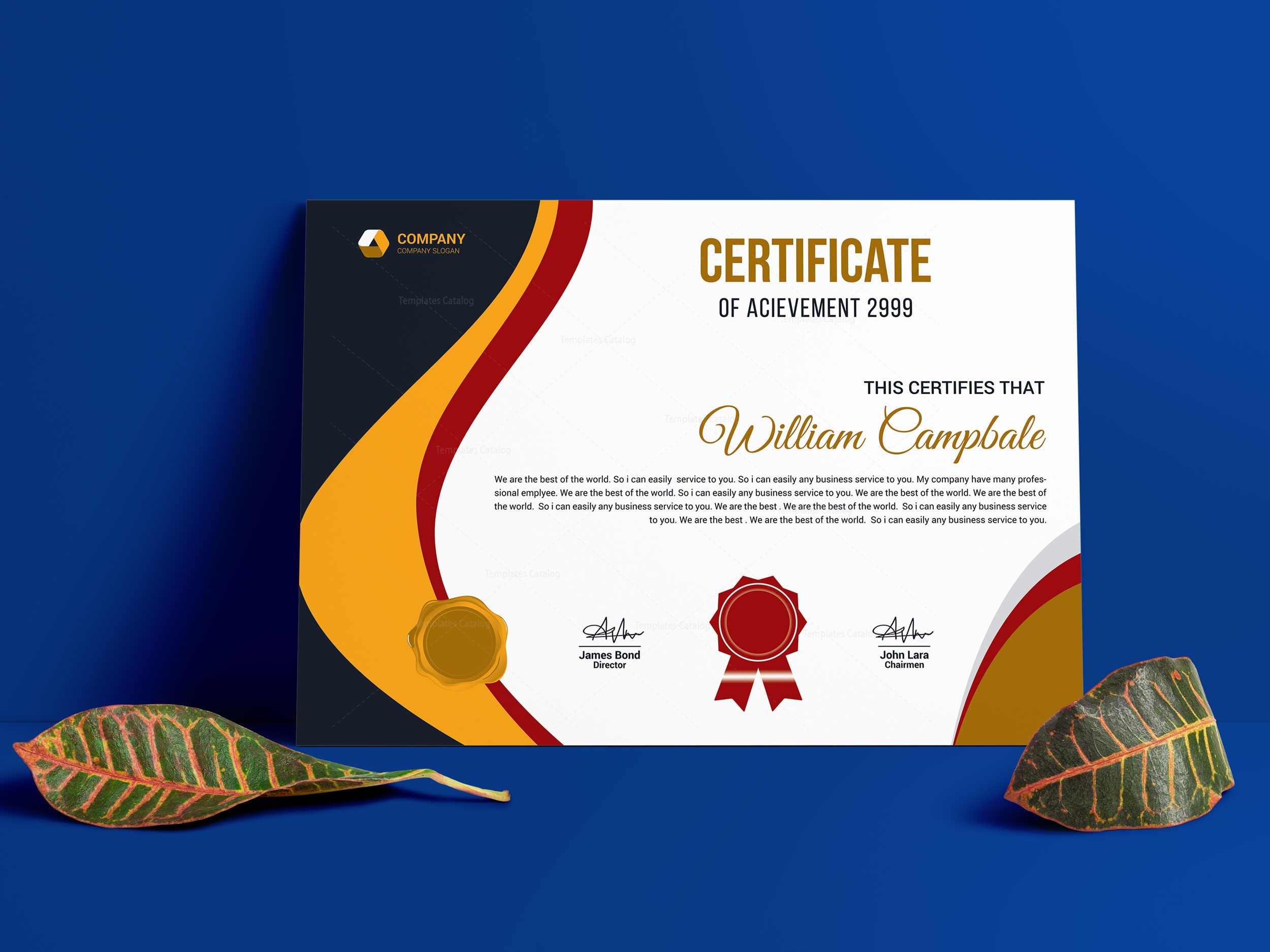 Customizable Certificate Template