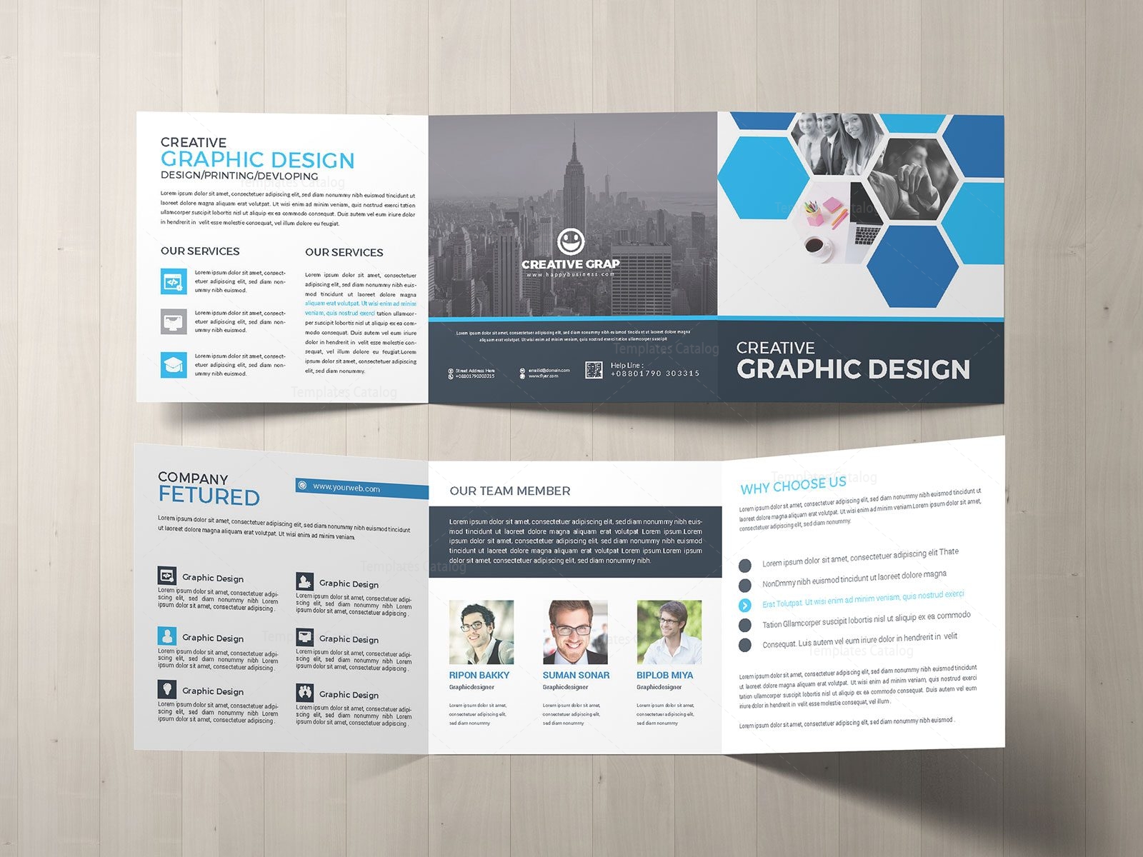 Graphic Brochure Template 003553 - Template Catalog