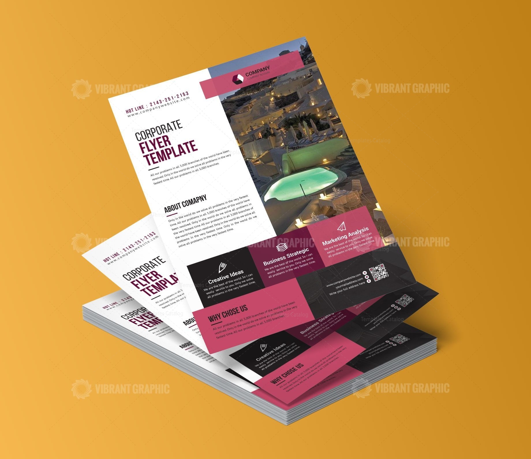 Modern Hotel Flyer Template 003594 - Template Catalog
